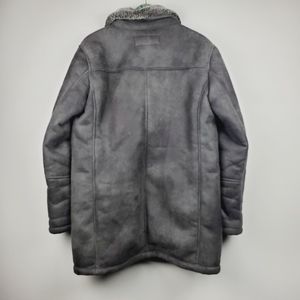 Black Rivet | Jackets & Coats | Black Rivet Gray Faux Fur Suede Coat ...